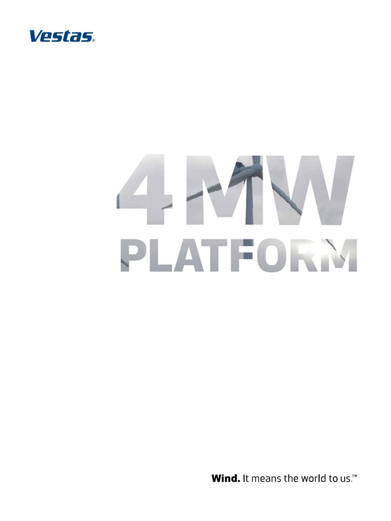 4MW Platform Brochure Q4 2020 | PDF | Wind Power | Wind Turbine