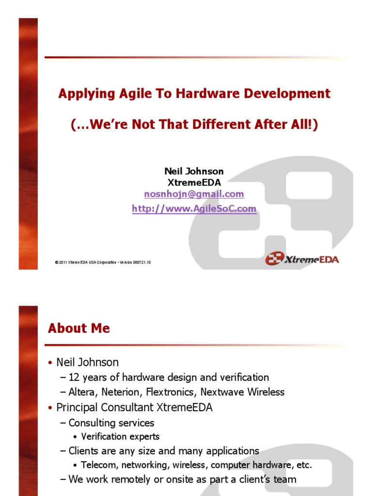 Agile in Hardware - Applying-Agile-To-Ic-Development | PDF | System On ...