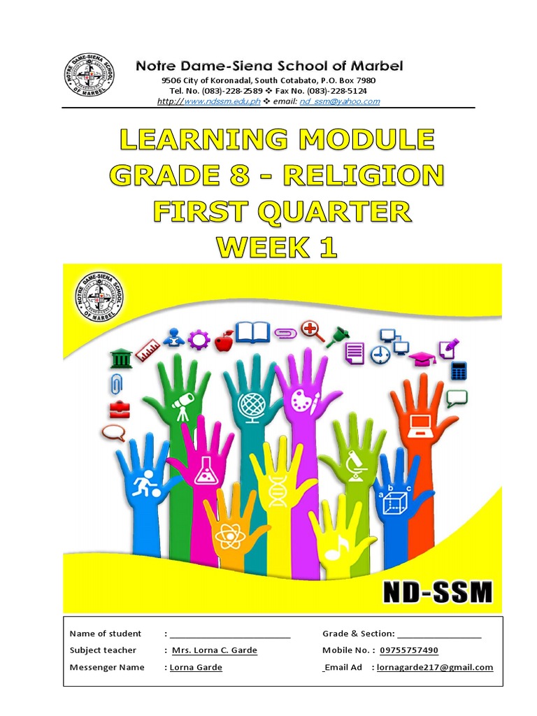 Grade 8-Religion Week 1 | Download Free PDF | Catholic Church | Trinity
