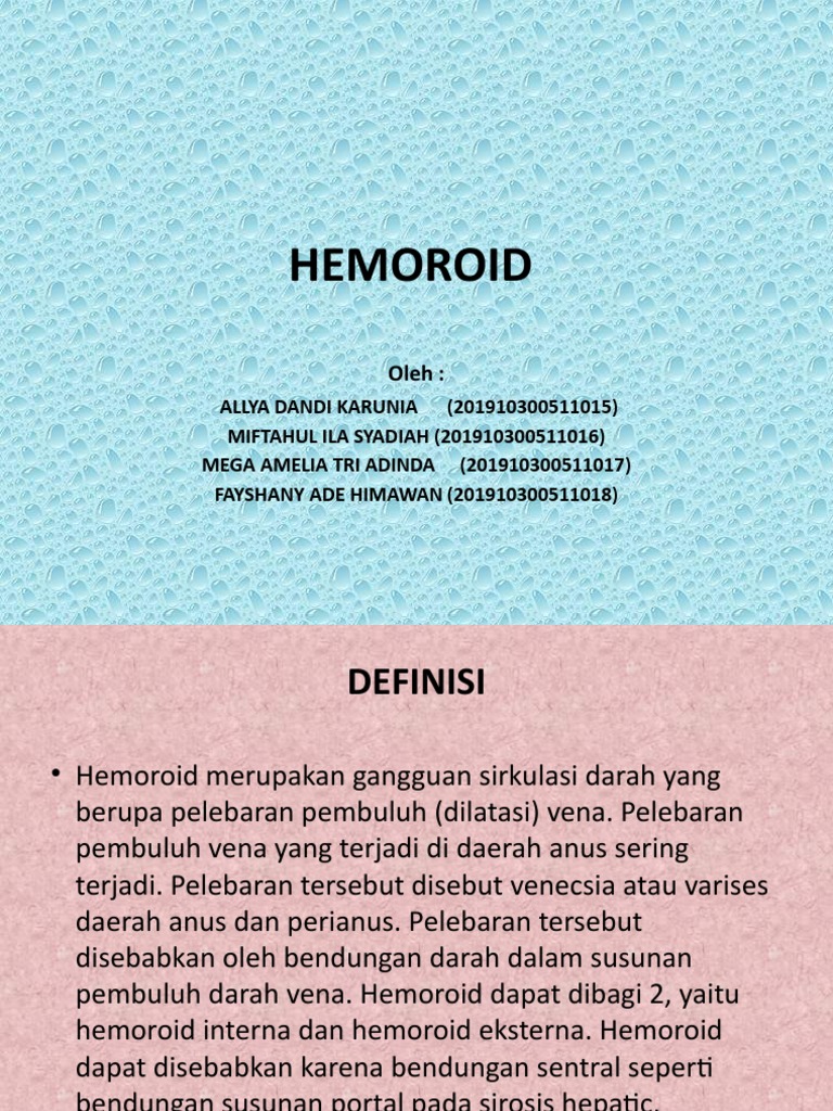 HEMOROID | PDF | Kesehatan Holistik