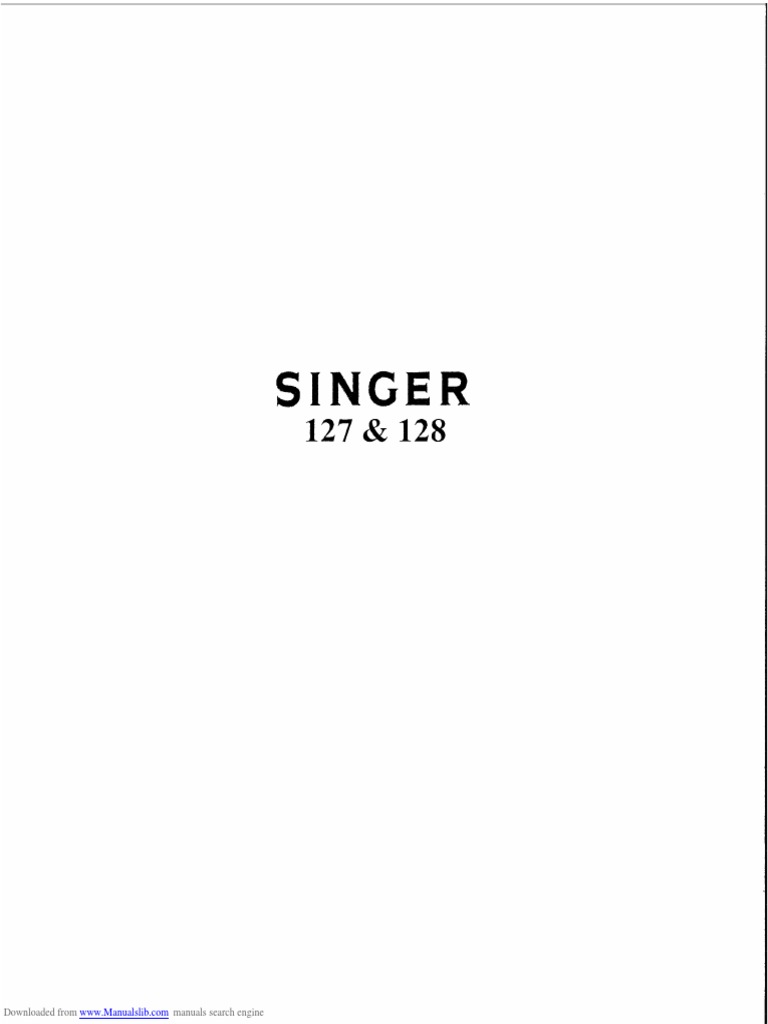 Singer 127 Adjusters Manual | PDF