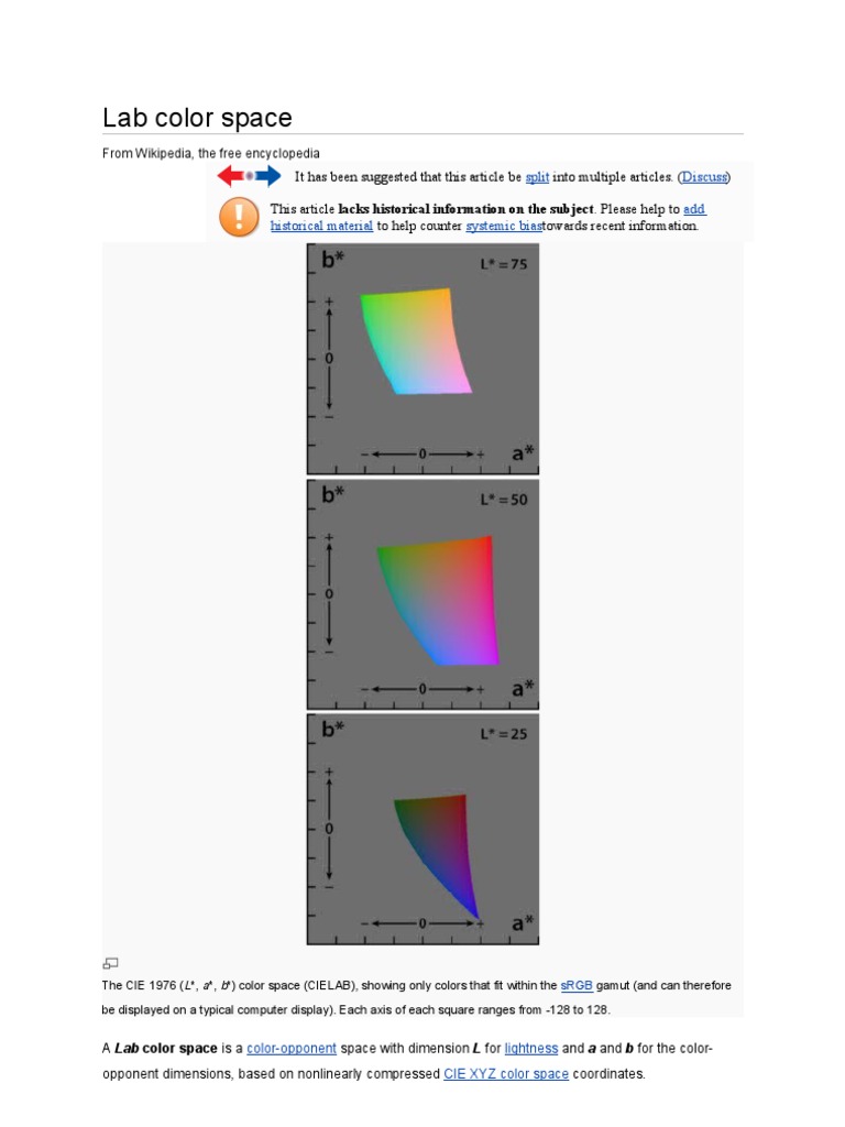 Lab Color Space | PDF | Vision | Image Processing