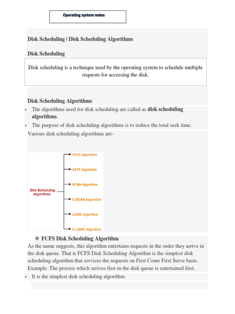 Disk Shuduling PDF | PDF | Scheduling (Computing) | Algorithms And Data Structures