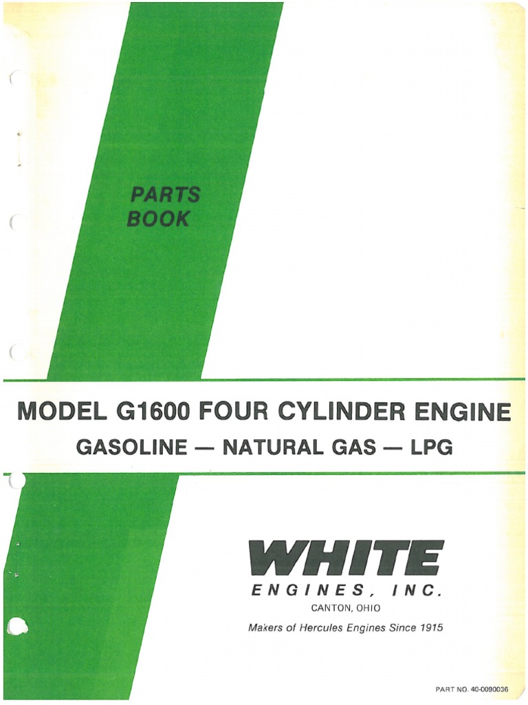 White g1600 Parts Manual | PDF