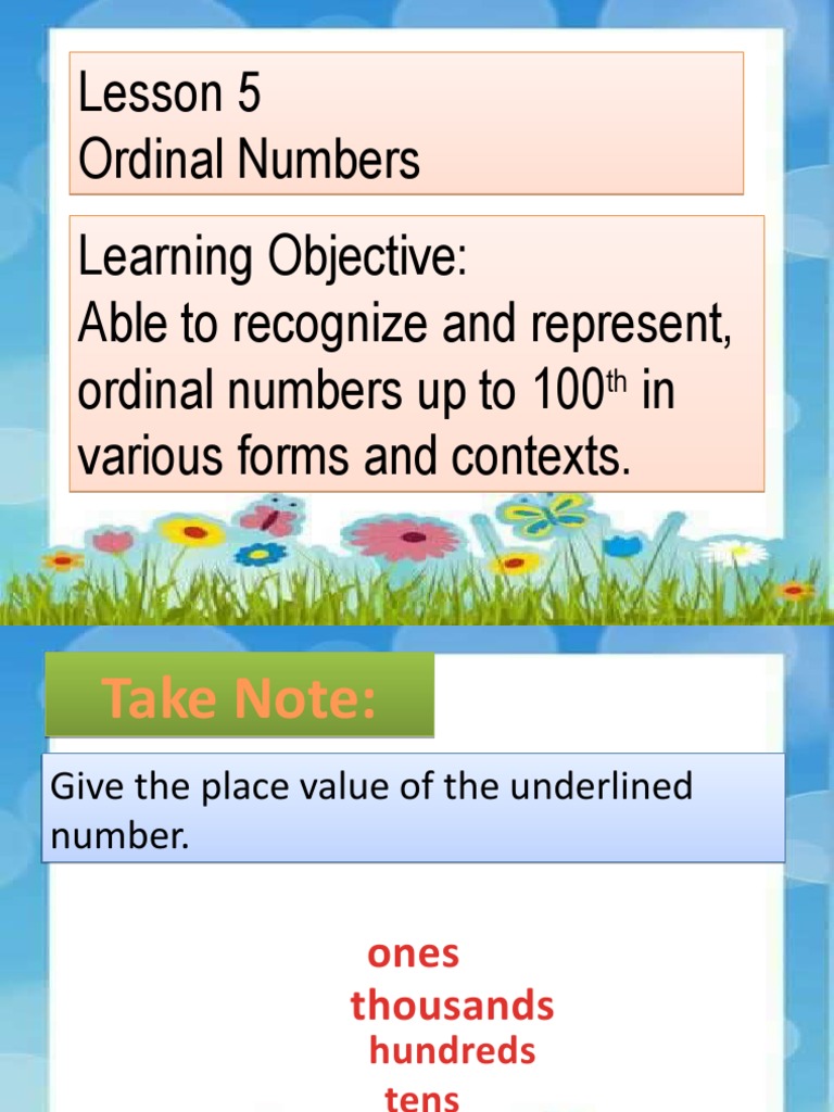 Grade 3 Ordinal Numbers and Rounding | PDF | Mathematical Notation ...