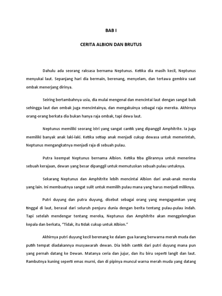 BAB I Cerita Albion Dan Brutus | PDF