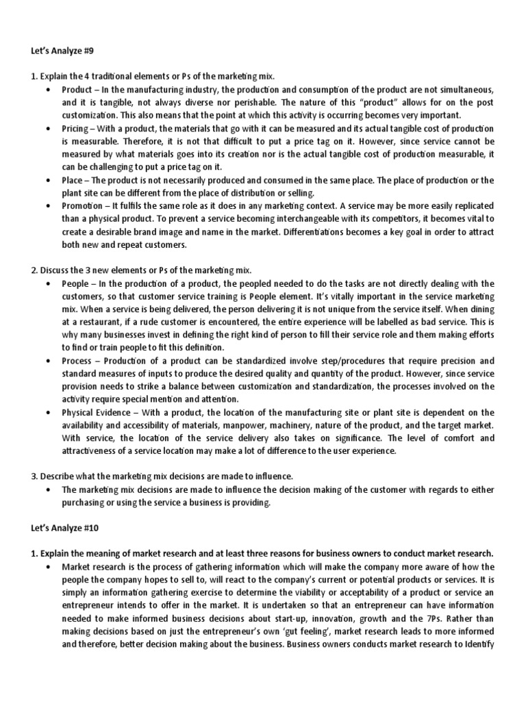 Entrep - Marketing Mix | PDF | Marketing | Brand