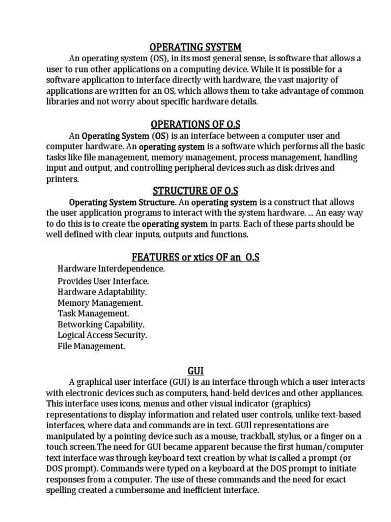OPERATINGSYSTEM | PDF | Graphical User Interfaces | Operating System