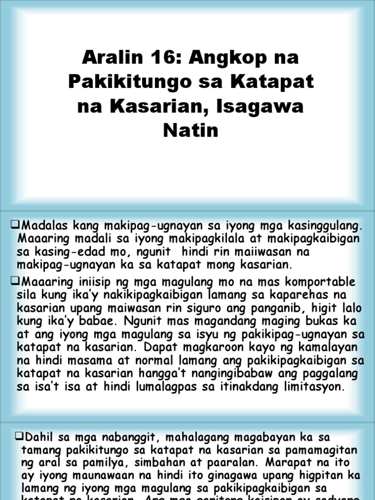 Aralin-16-G8 Edited | PDF