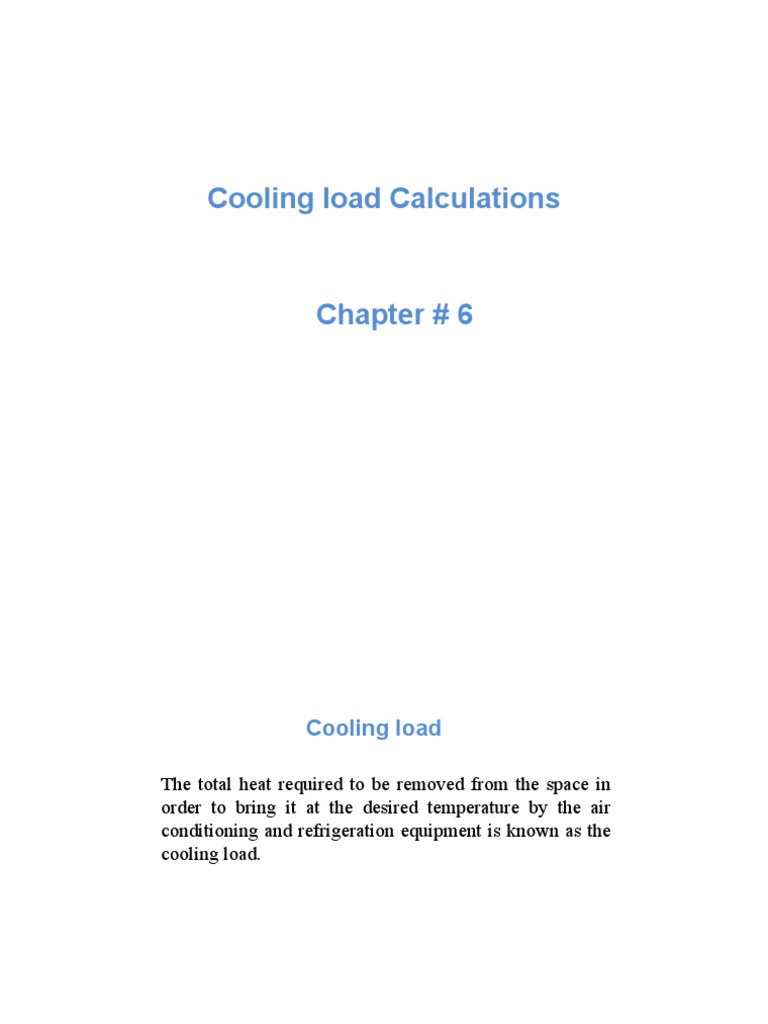 Cooling Load | PDF | Air Conditioning | Building