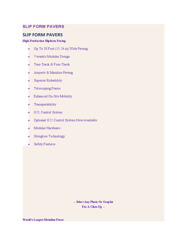 Gomaco Slipform Paver Notes | PDF | Engines | Diesel Engine