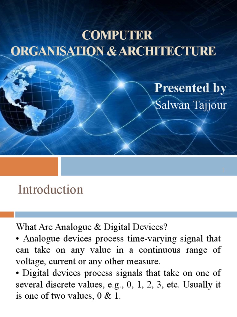Computer Organisation & Architecture: Presented by | PDF | Computer Data Storage | Central ...