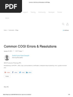 SAP Common COGI Errors | PDF | Error | Inventory