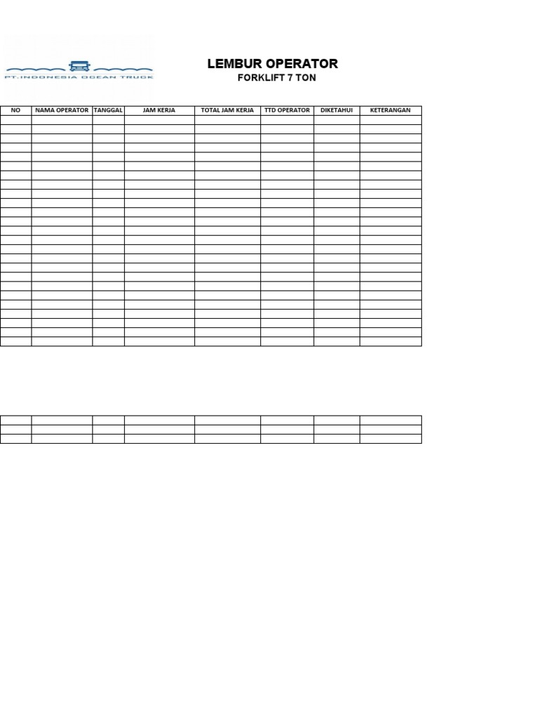 Form Overtime Operator | PDF