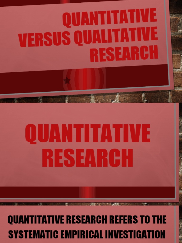 Qualitative Versus Quantitative Research Module 2 Part 2 | PDF ...
