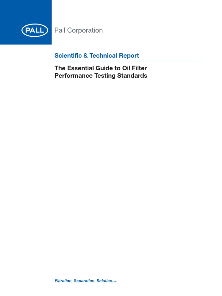 Scientific & Technical Report: The Essential Guide To Oil Filter ...