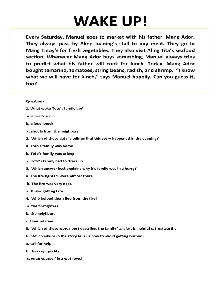 Manuel's Market Adventure | PDF
