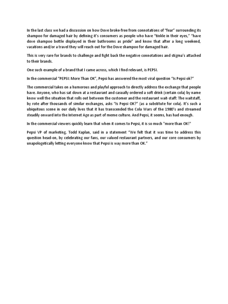 In The Last Class We Had A Discussion On How Dove Broke | PDF