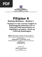 Filipino6 Q3 1.1 Pagsagot Sa Tanong Batay Sa Ulat o Tekstong Nabasa o Napakinggan - FilGrade6 ...