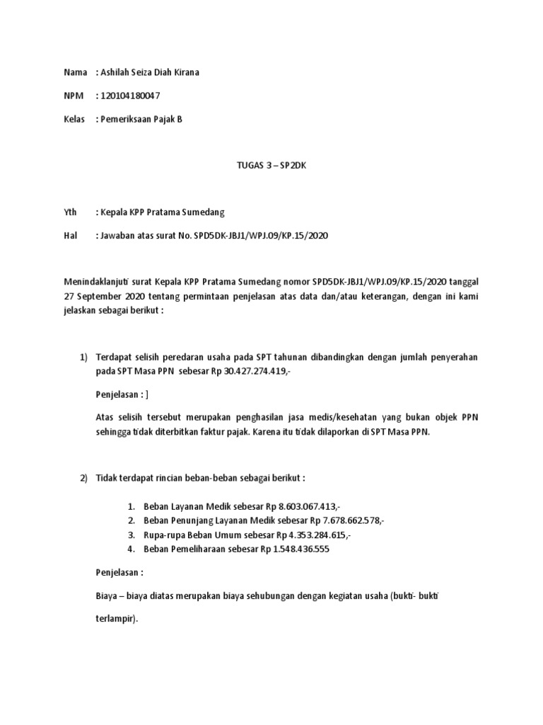 Pemeriksaan Pajak SP2DK | PDF