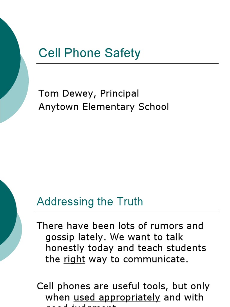 Cell Phone Safety Guidelines for Students | PDF | Search Warrant ...