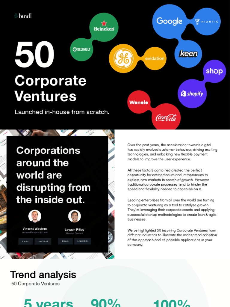 50 Inspiring Corporate Ventures | PDF | Startup Company | Small ...