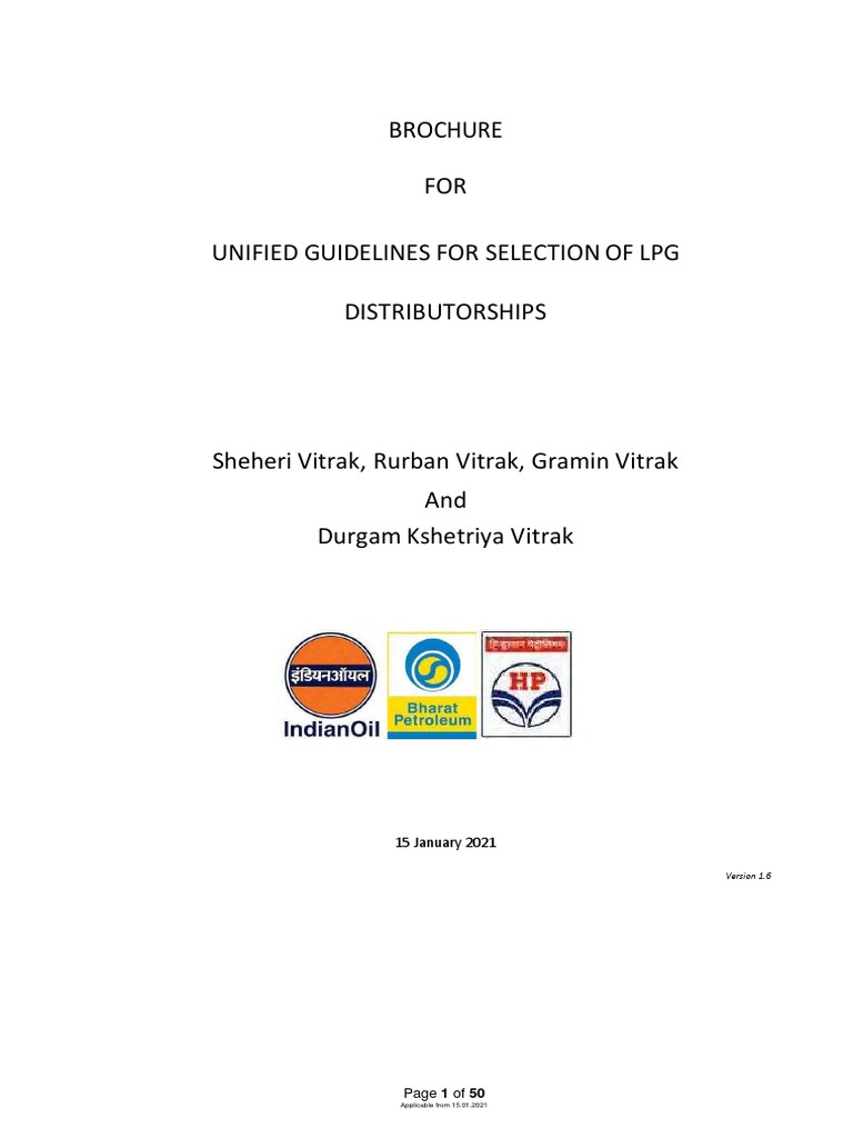 LPG Distributorship Selection Guide | PDF | Business