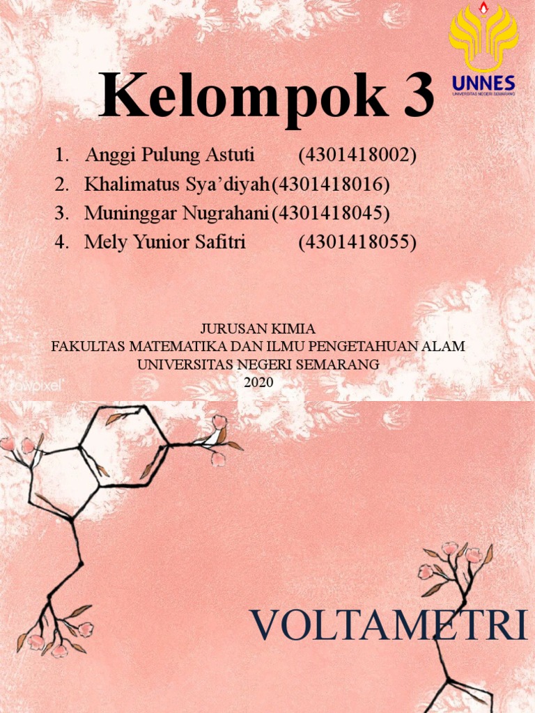 Kelompok 3 - PPT Voltametri 2 - Dasar Analisis Instrumen | PDF