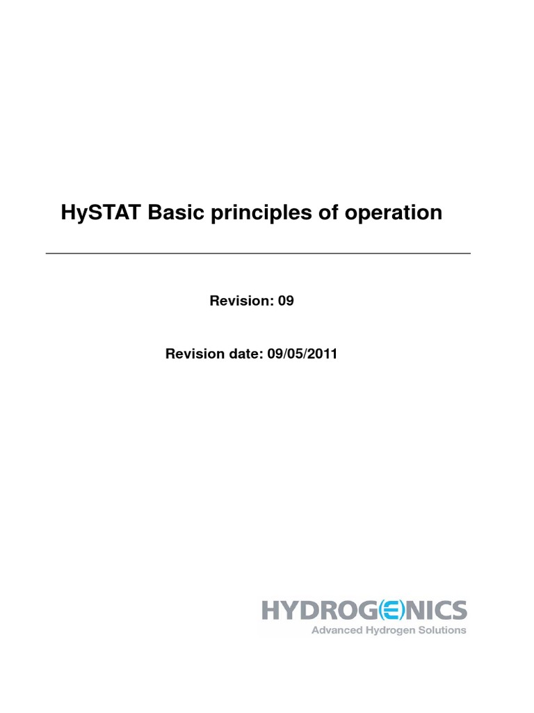 HySTAT Basic Principles of Operation | PDF | Fires | Combustion