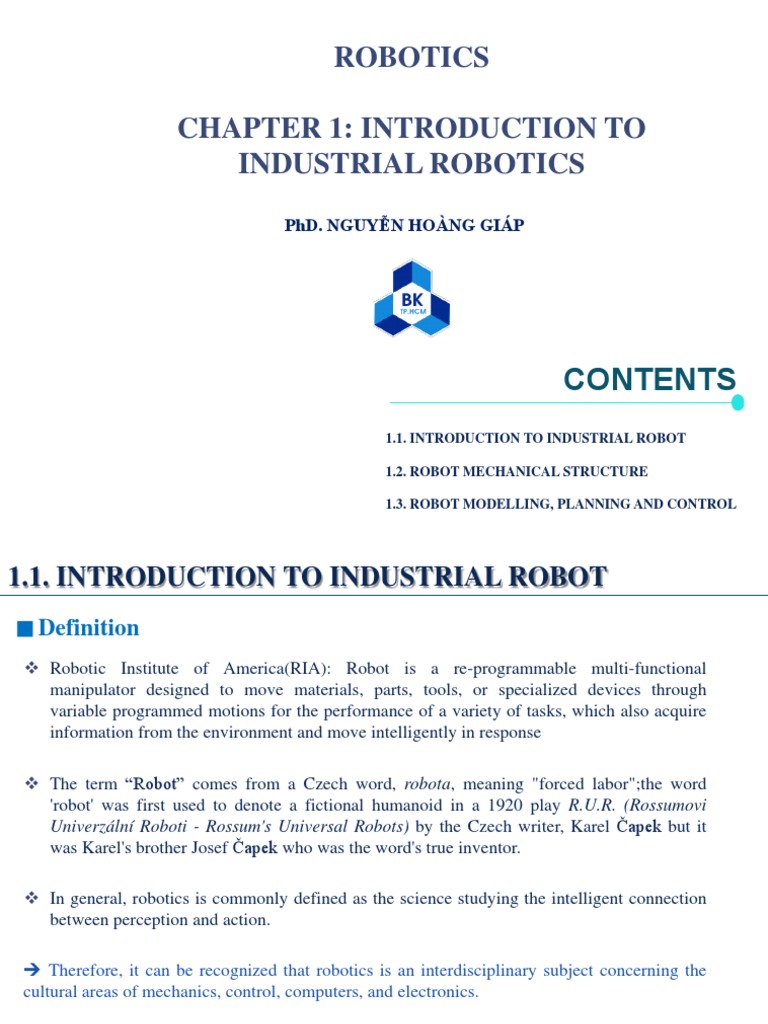 Introduction to Industrial Robotics | PDF | Robot | Robotics