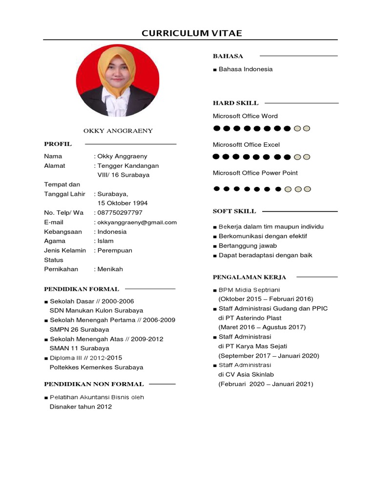 Cv-A4 - Foto-D3-Indo - 2 | PDF