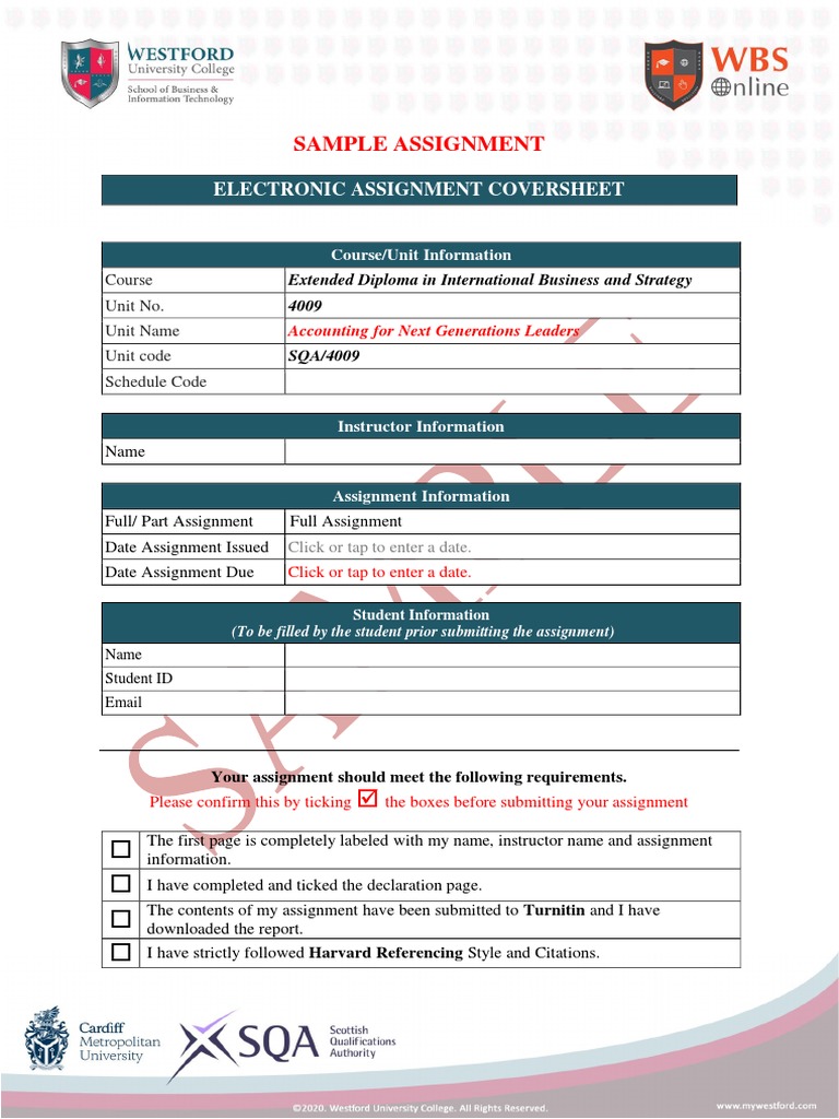 SQA ANGL Sample Assignment | PDF | International Financial Reporting ...