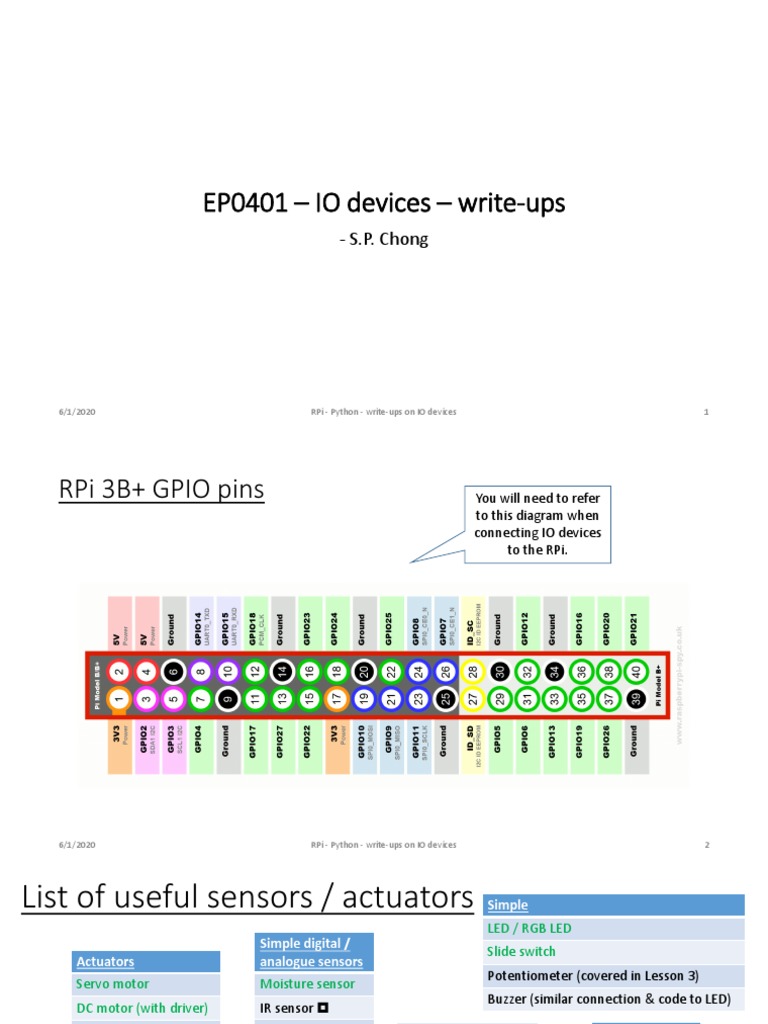 EP0401 - IO Devices - Write-Ups: - S.P. Chong | PDF | Radio Frequency ...