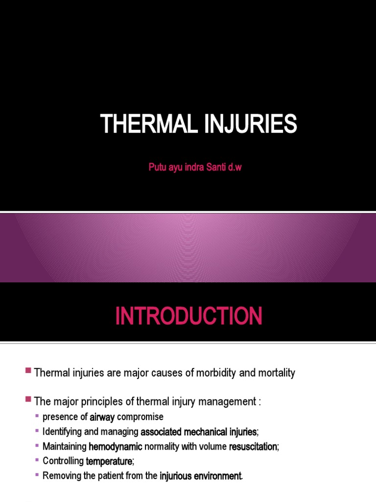 Thermal Injury Management Guidelines | PDF | Burn | Respiratory Tract