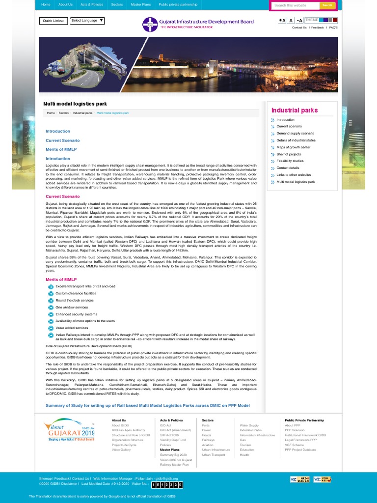 Multi Modal Logistics Park | PDF | Logistics | Transport