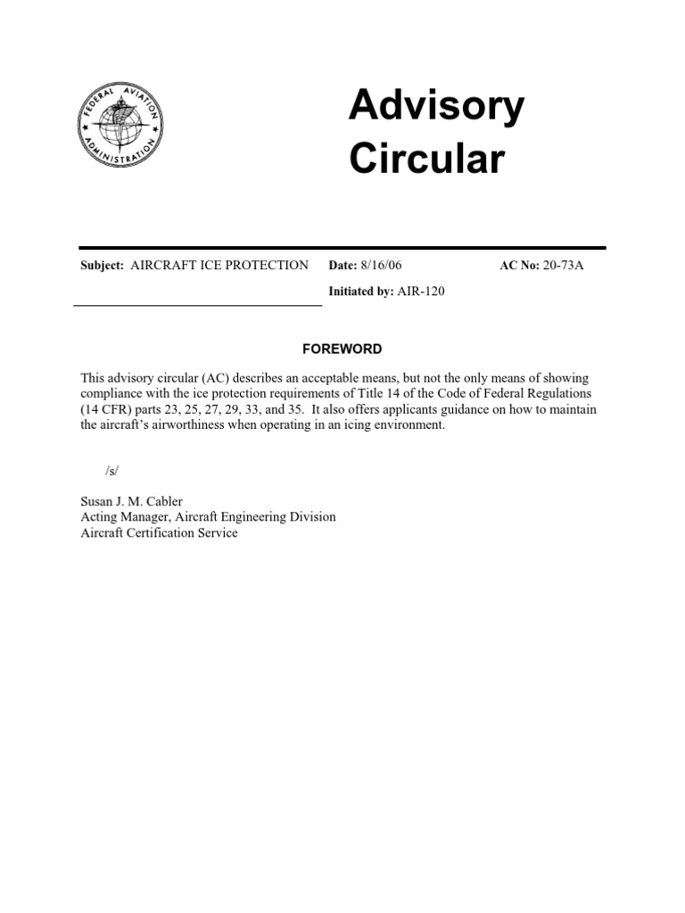 Aircraft Ice Protection Compliance Guide | PDF | Aircraft | Aerospace ...