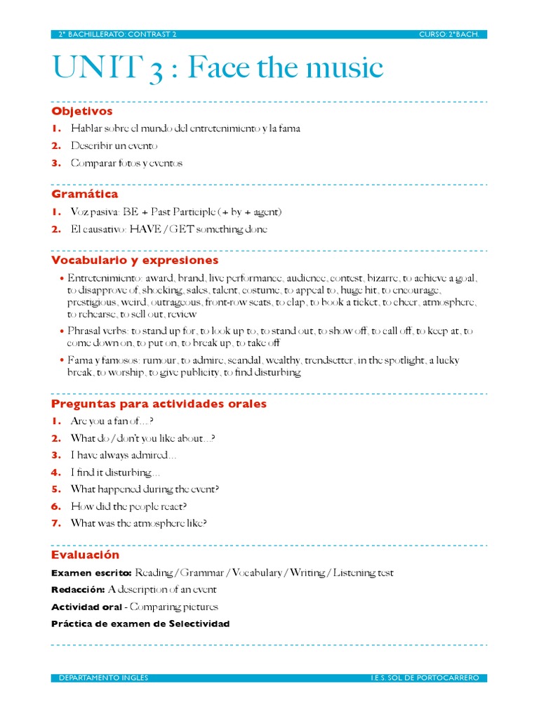 Entertainment and Fame in English Class | PDF