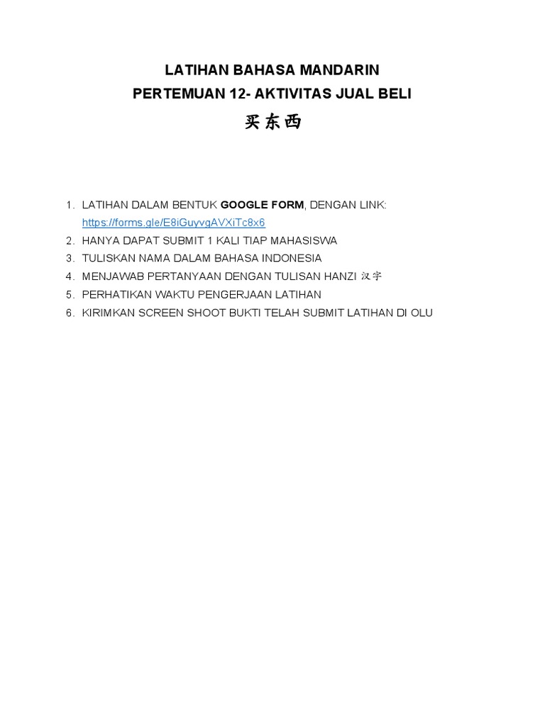 Latihan Bahasa Mandarin Pdf