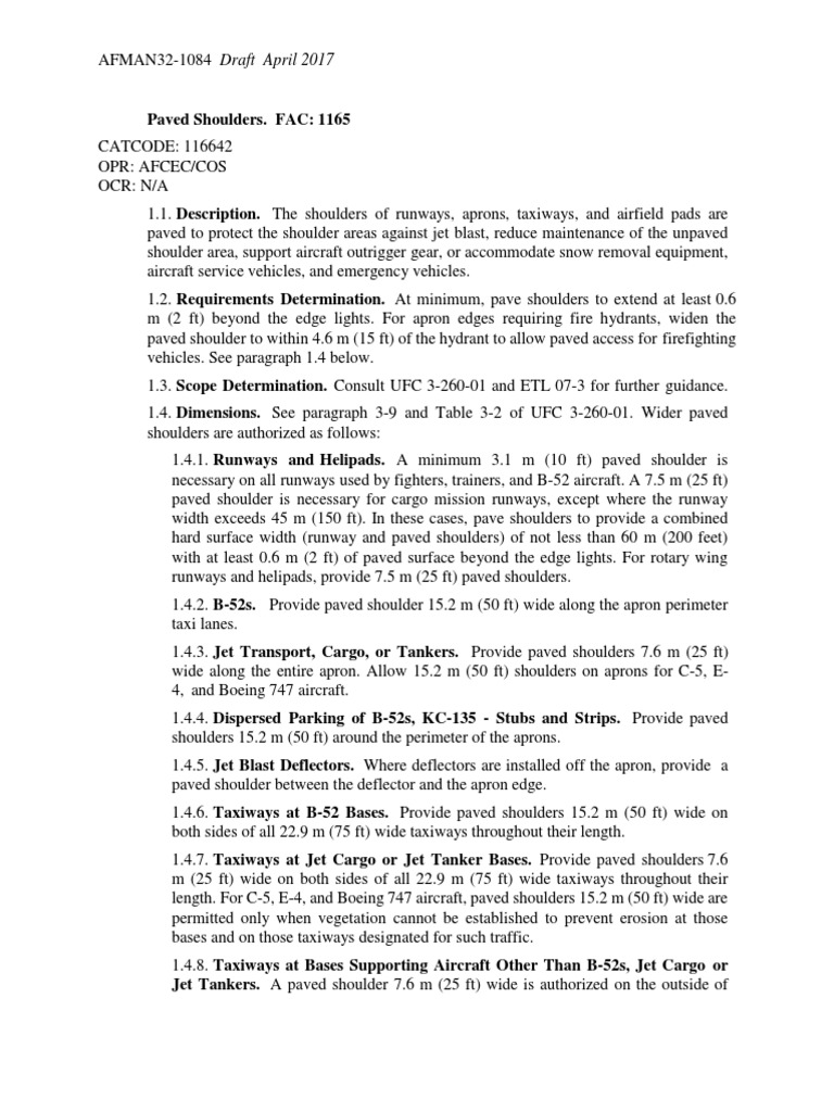 Airfield Paved Shoulder Guidelines | PDF | Business | Computers