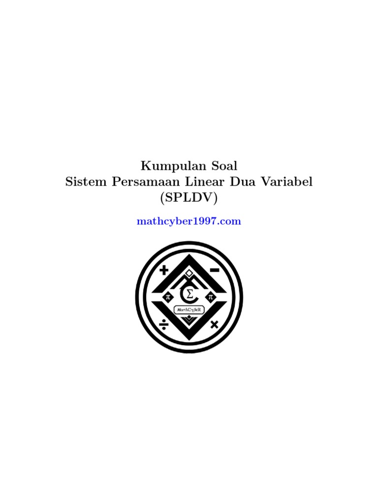 Soal Pilihan Ganda SPLDV | PDF