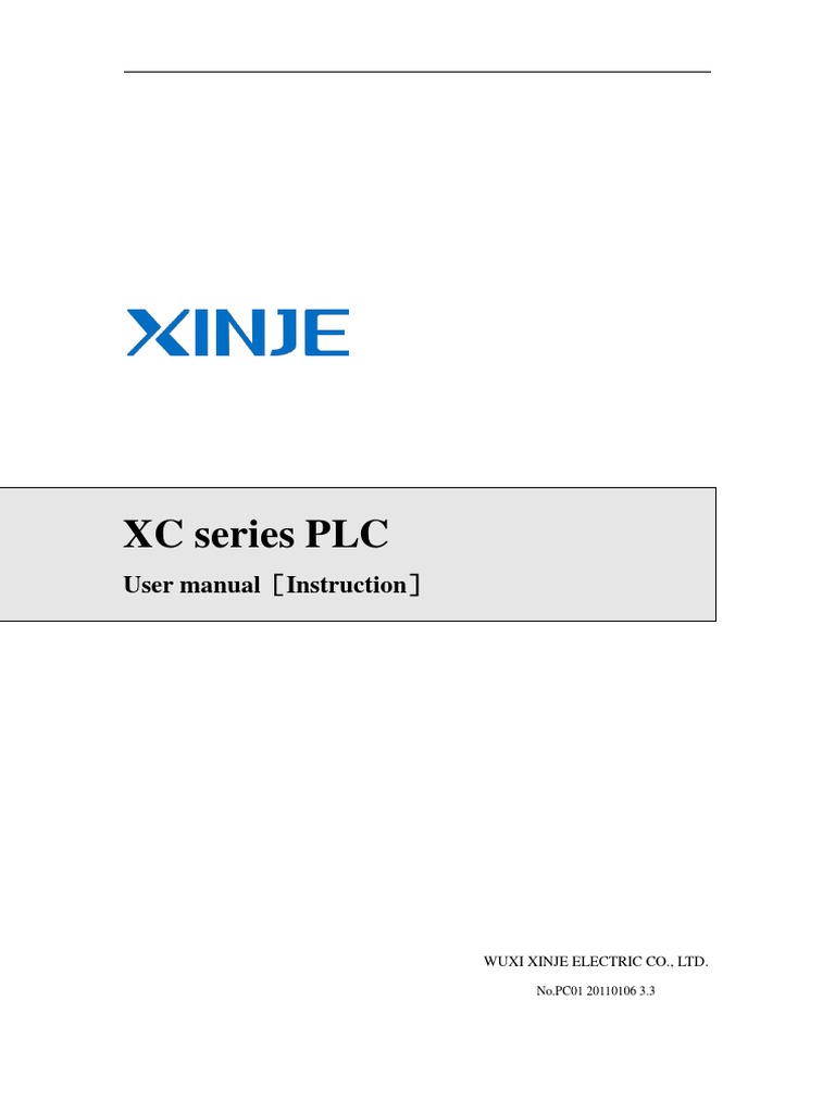 XC Instruction Manual | PDF | Programmable Logic Controller | Relay
