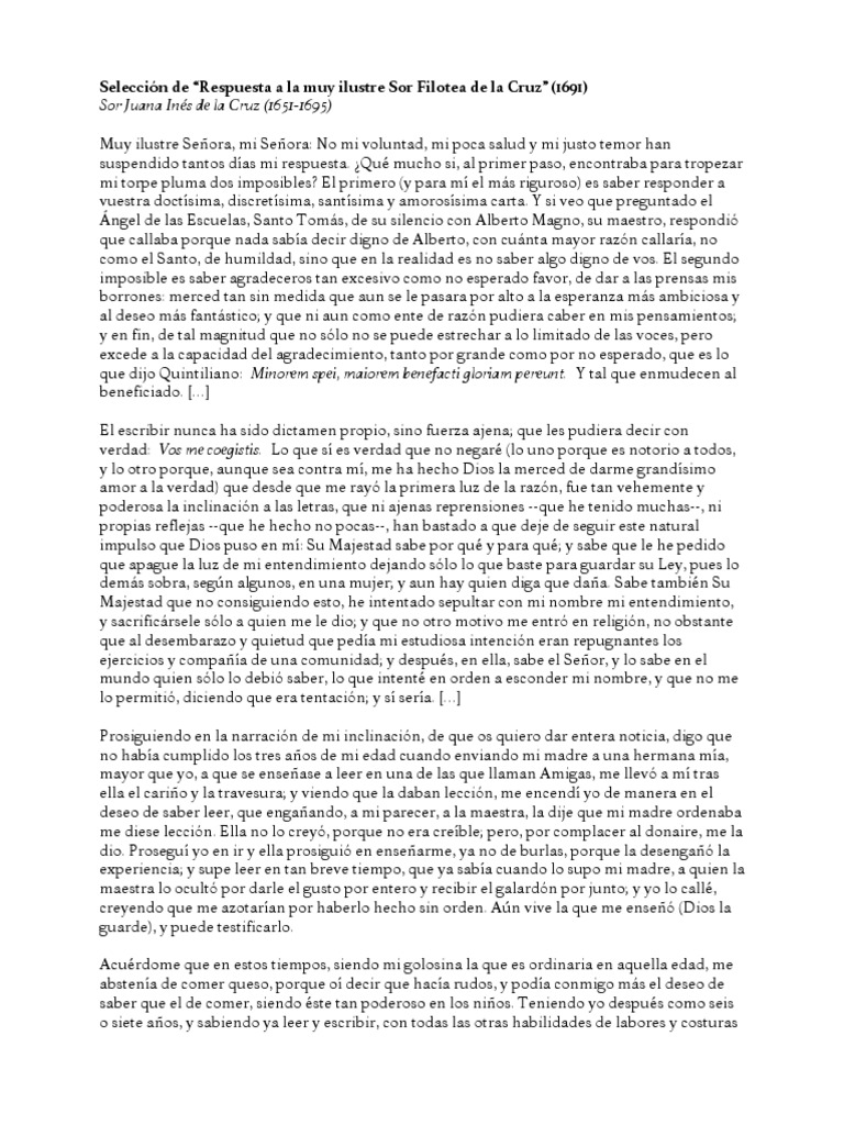 Sor Juana: Defensa de su Vocación | PDF | Religión y creencia