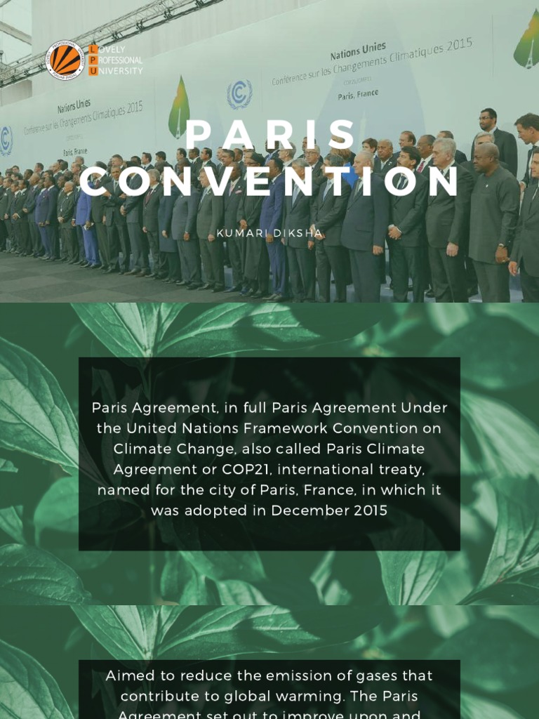 Paris Convention | PDF | Kyoto Protocol | United Nations Framework ...