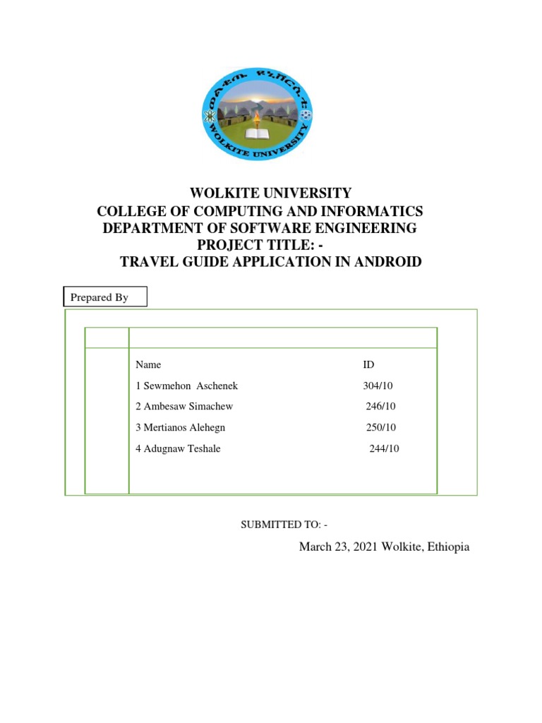 Wolkite University College of Computing and Informatics Department of ...