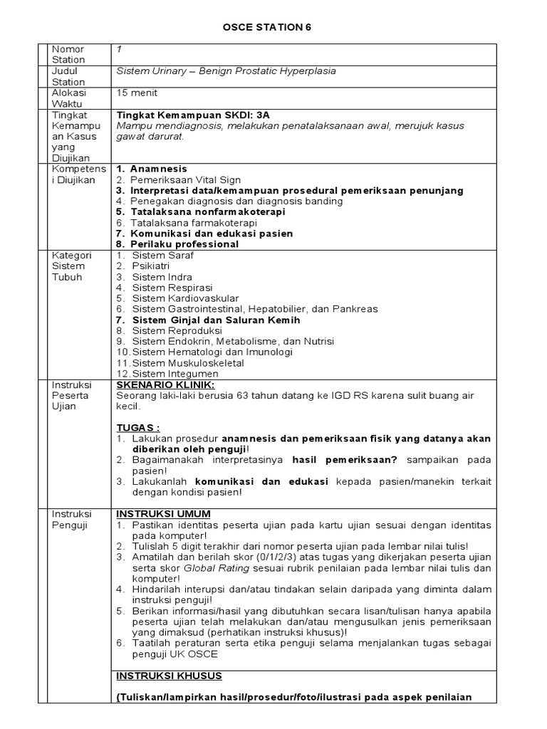 Soal Osce BPH Rim | PDF