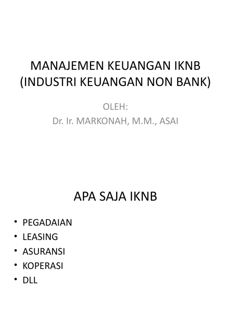 Manajemen Keuangan Iknb | PDF