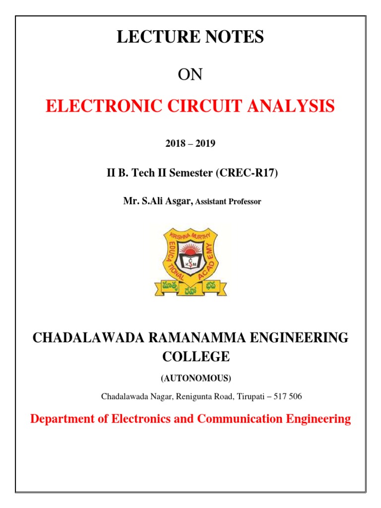 Eca Notes | PDF | Amplifier | Bipolar Junction Transistor