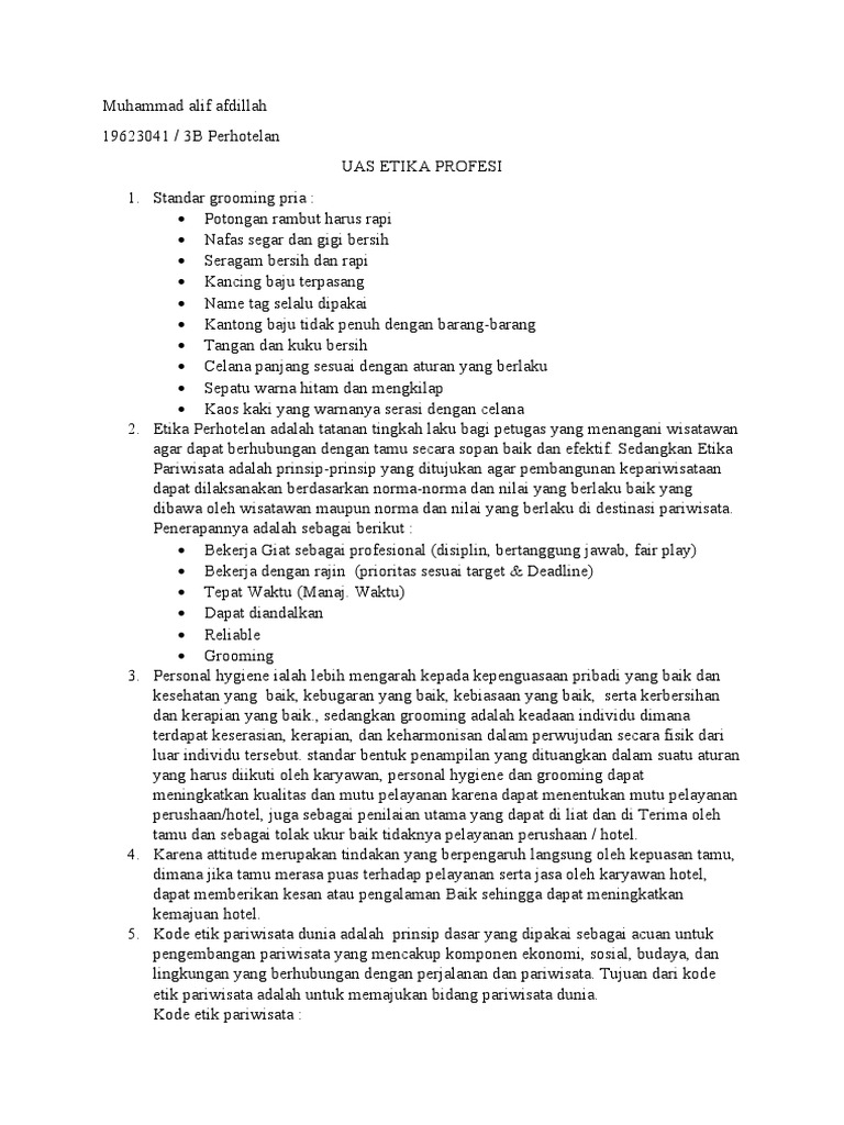 Uas Etika Profesi Pdf