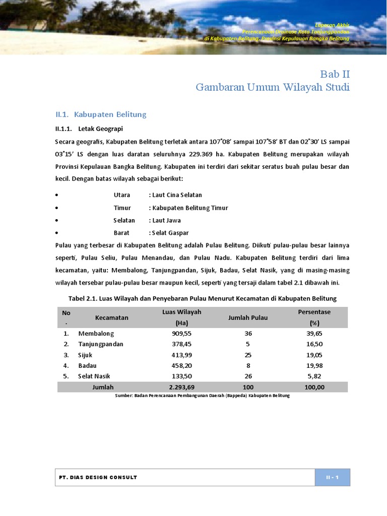 Bab II - Gambaran Umum Wilayah Studi | PDF