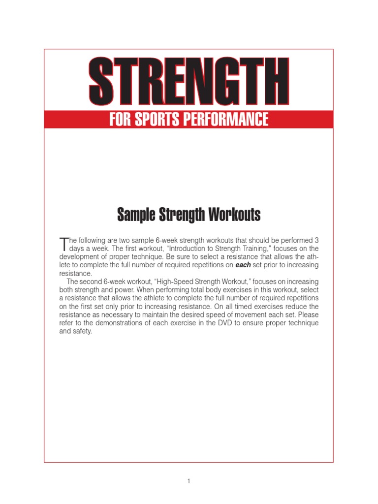 Strength Performance Training | PDF | Strength Training | Determinants ...